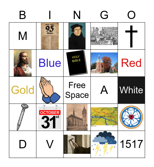Reformation Bingo Card