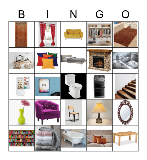 Furniture Bingo Card