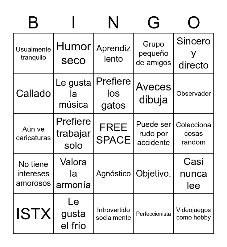 A really dumb sensor Bingo Card