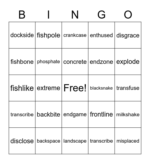 11.3 Long vowel, Silent E, complex multisyl. Bingo Card