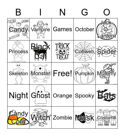 Happy Halloween Bingo Card