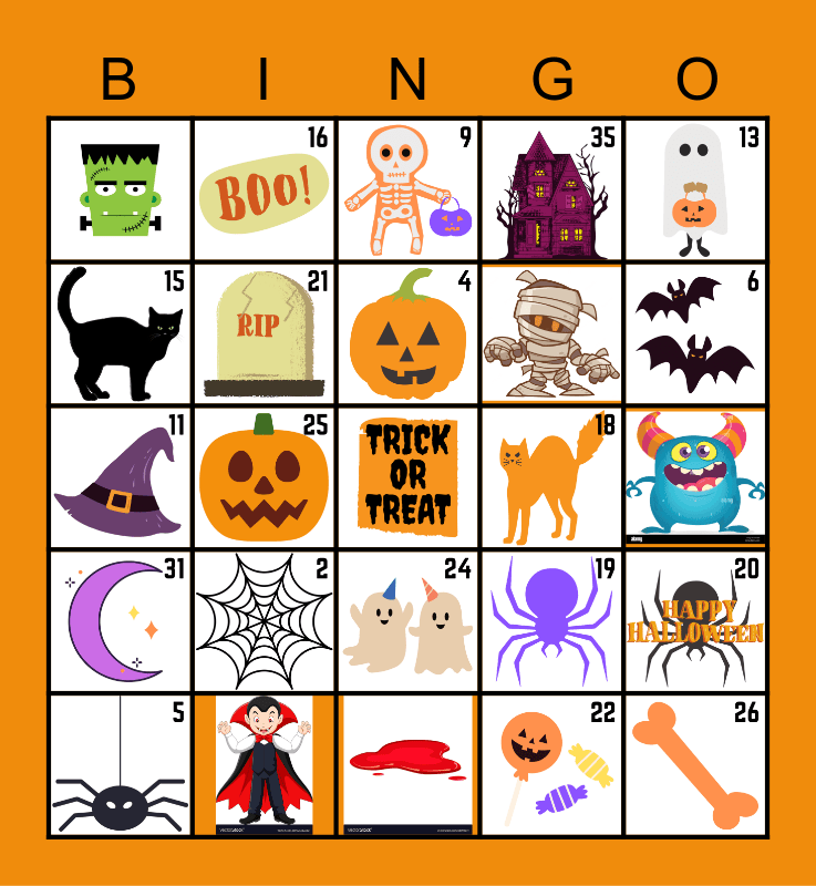 Happy Halloween Bingo Card