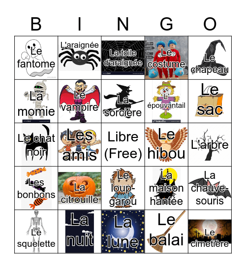 L'Halloween Bingo Card