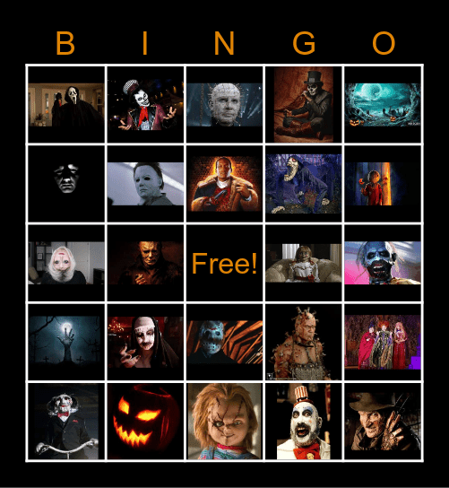 Spooky Scary Bingo Card