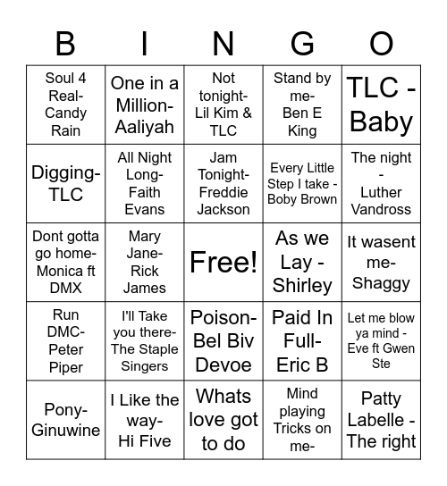Old School Bingo Card
