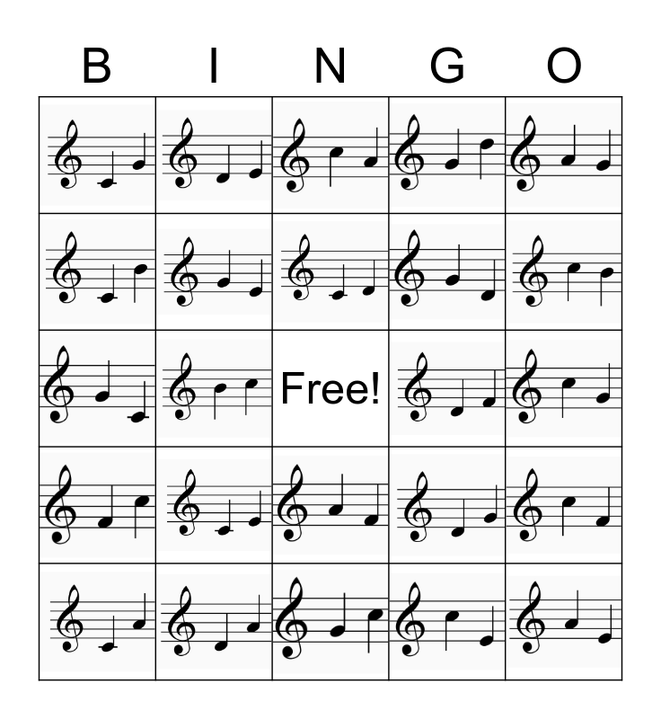 SOLFEGE Bingo Card