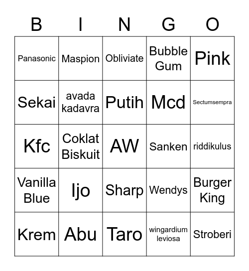 Will Bingo Card