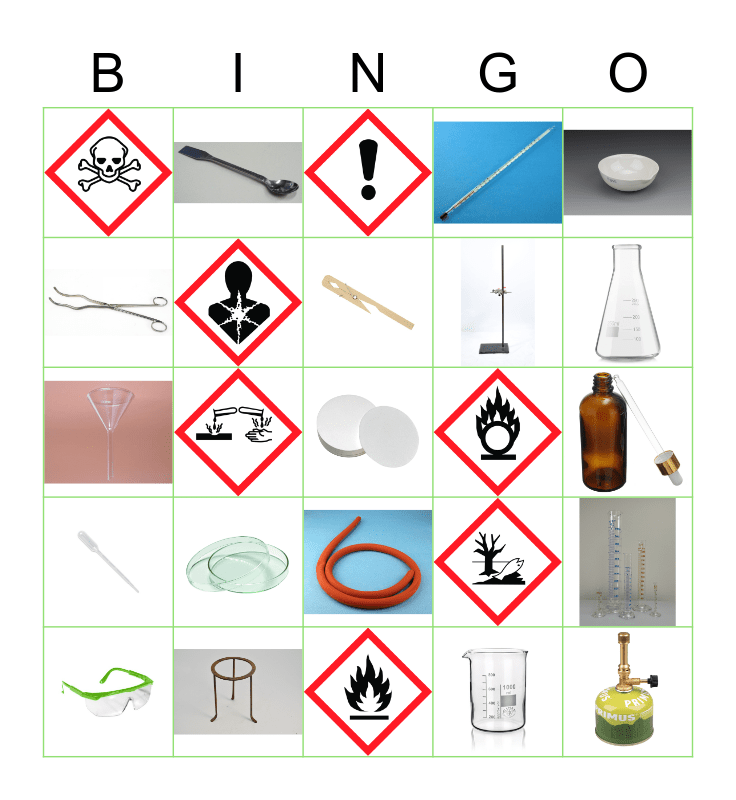 Kjemi på labben Bingo Card