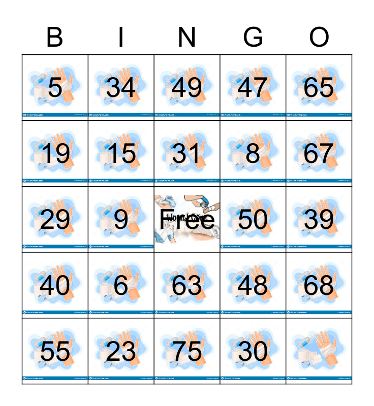 Wound Care Bingo Card