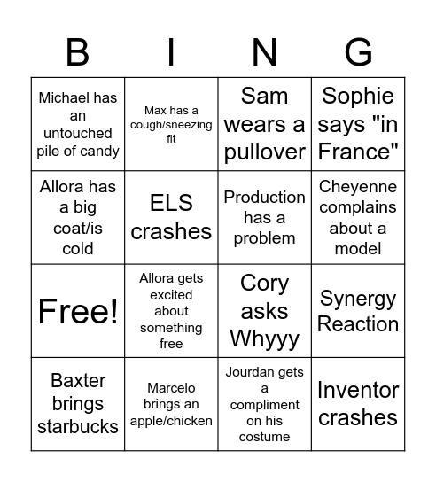 Engineering Bingo Card