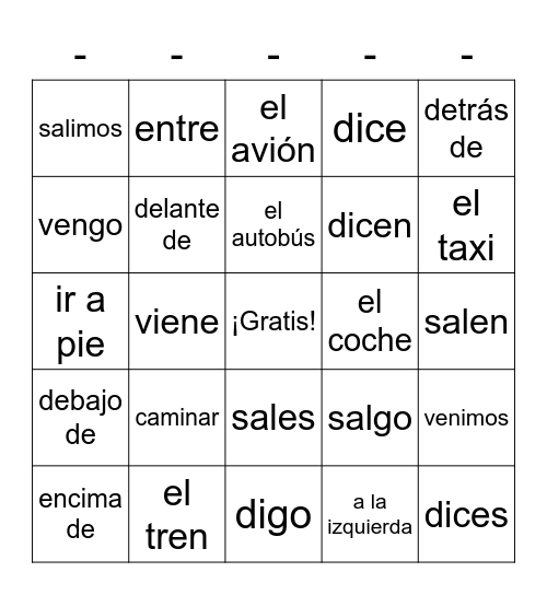 Auténtico 2 - 3B - A ver si recuerdas Bingo Card