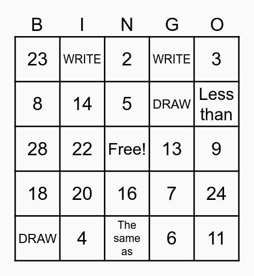 Area and Perimeter Bingo Card