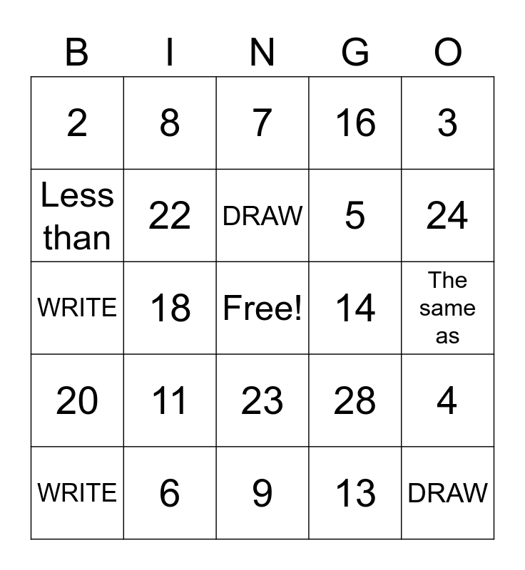 Area and Perimeter Bingo Card
