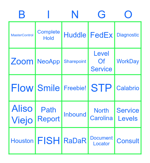 Client Services Week 2022 BINGO Card