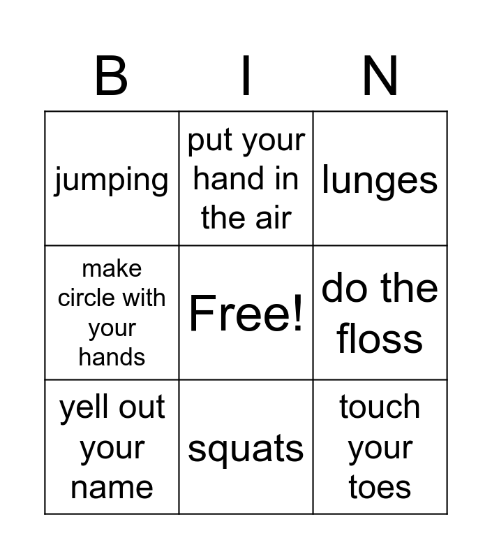 DPA BINGO Card