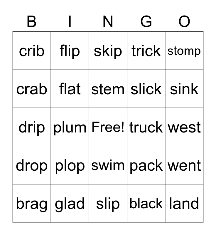 Blend Bingo Card