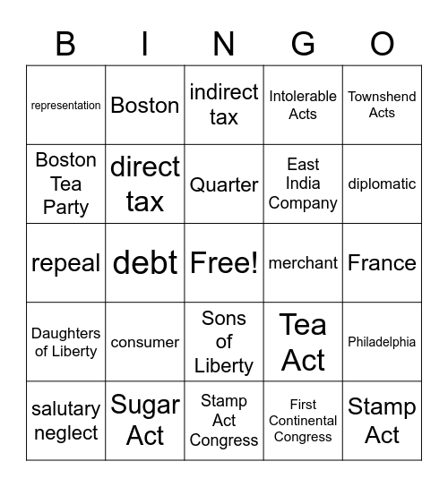Taxation And The End Of Salutary Neglect Bingo Card Taxation And The End Of Salutary Neglect Bingo Card