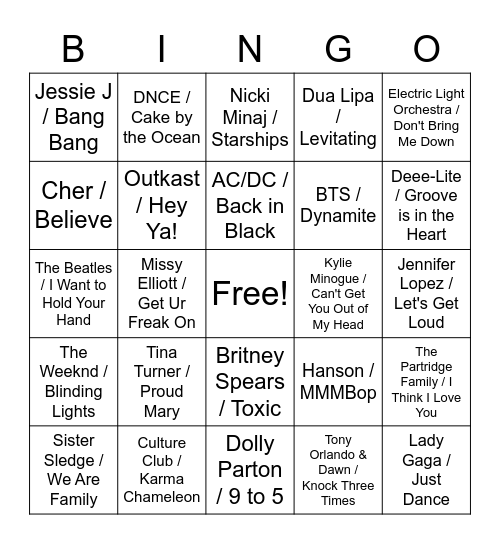 BearCruise Mix Tap BINGO! Bingo Card