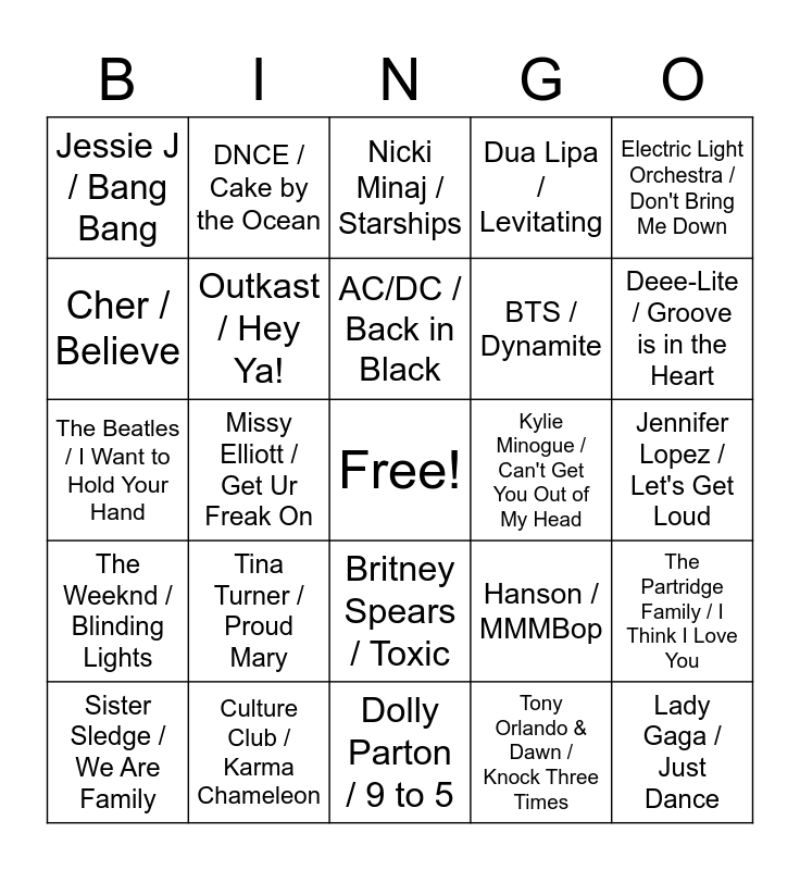 BearCruise Mix Tap BINGO! Bingo Card