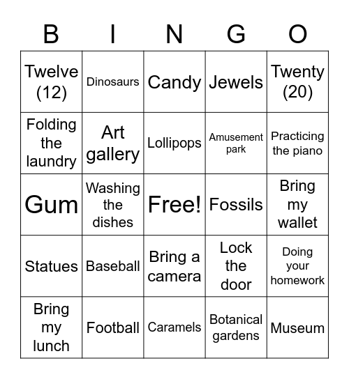 C3 lesson 6 book D Bingo Card