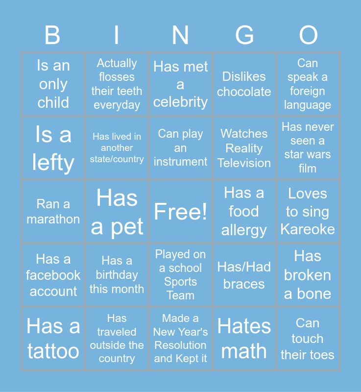Peer Mentoring Bingo! Bingo Card