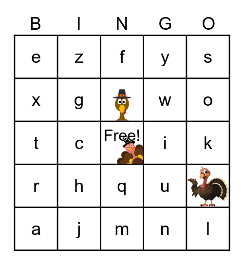 Thanksgiving BINGO! Bingo Card