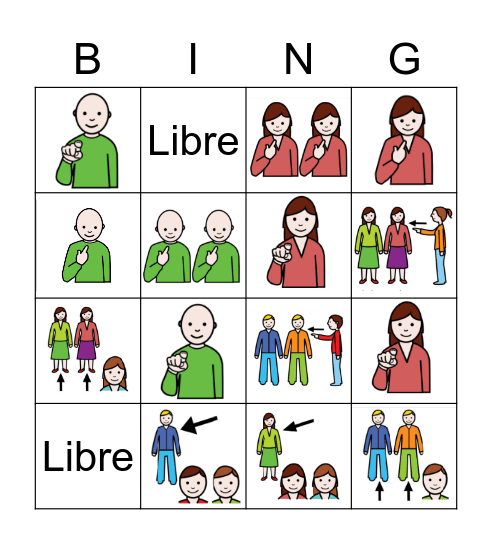 Pronombres personales imágenes Bingo Card