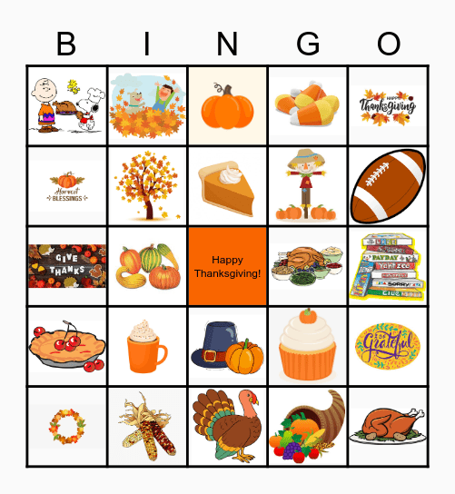 Thanksgiving Bingo Card