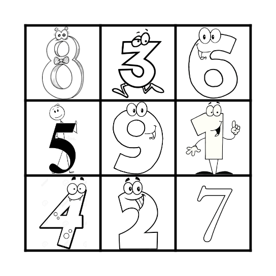 Numbers Bingo 1-10 Bingo Card