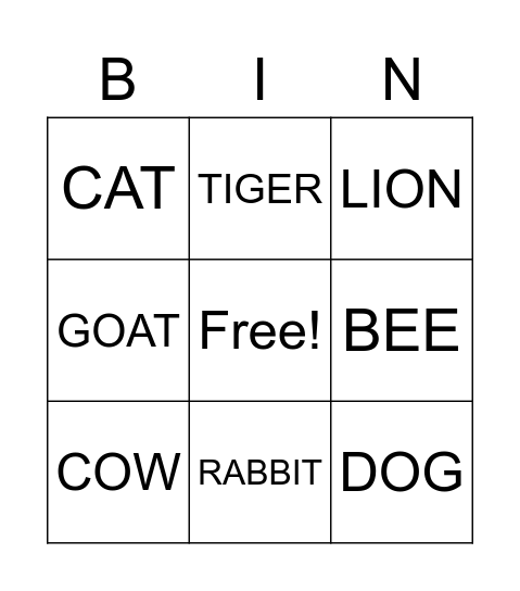 Random Bingo Card