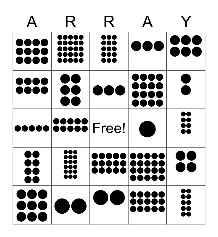 Array Bingo Card