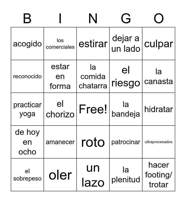 EC3 U3 Parte B Bingo Card