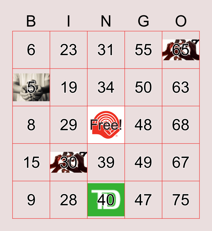 Number Bingo 1-75 Bingo Card