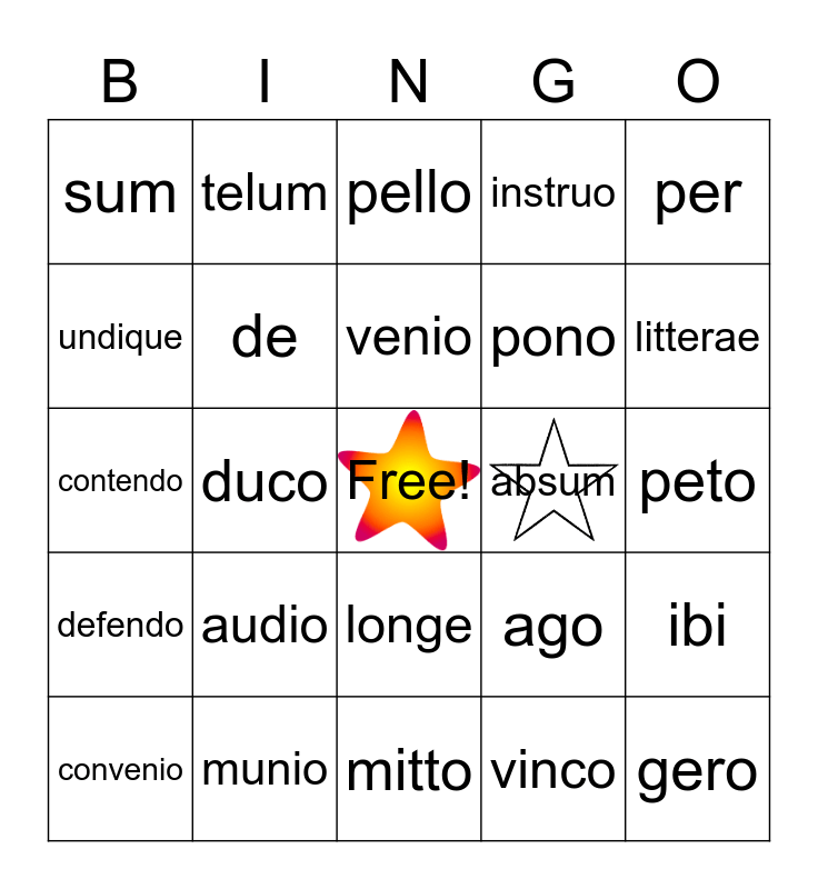 Week 14 Bingo Card