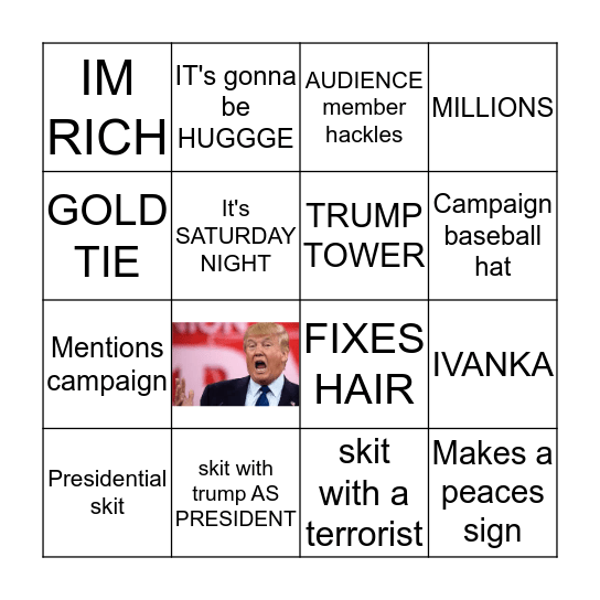 TRUMP CARD Bingo Card