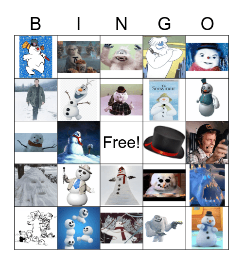 Snowman Bingo Card