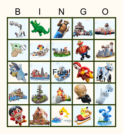 Macy's Thanksgiving Day Parade 2022 Bingo Card