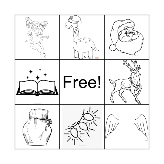 The Christmasaurus Bingo Card