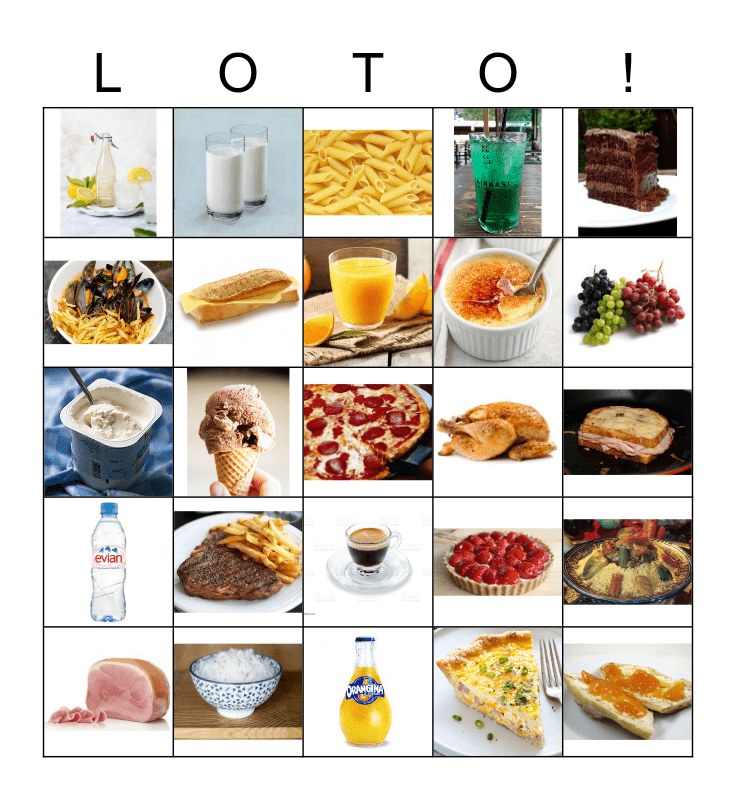 Au café Bingo Card