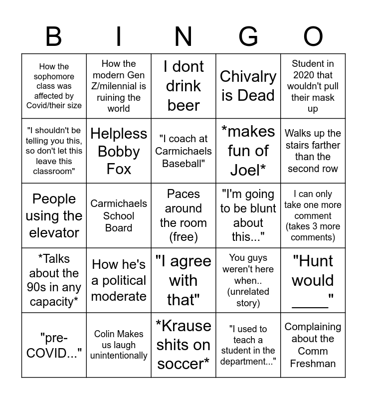RK bingo v2 Bingo Card