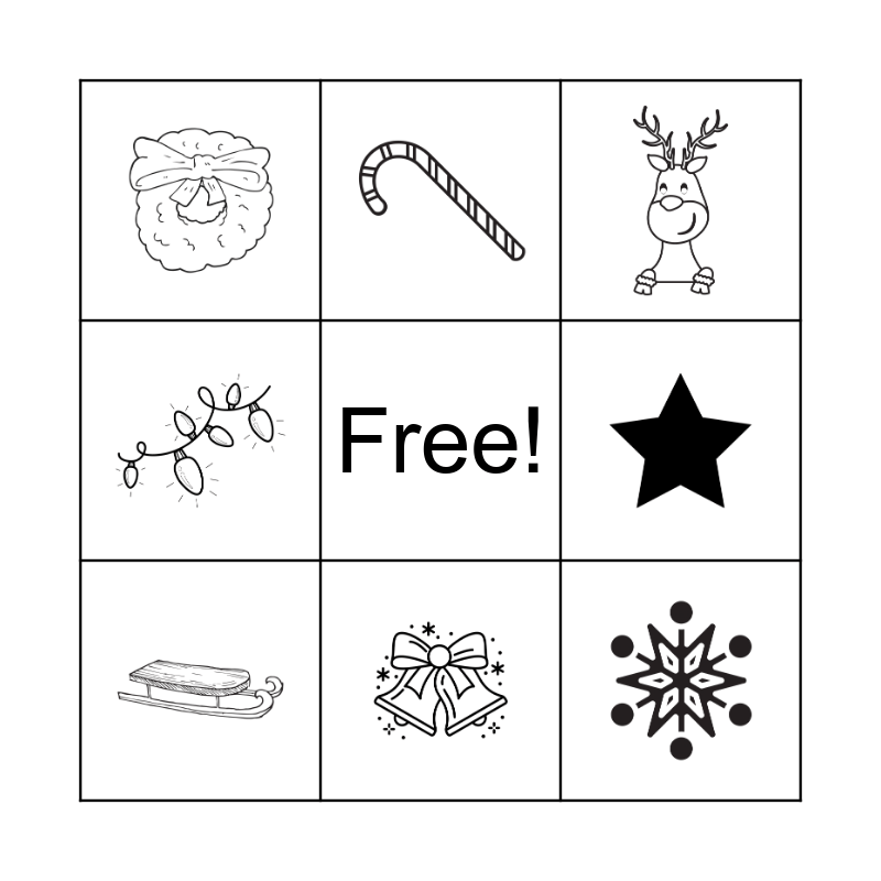 Listening BINGO Holiday Edition Bingo Card