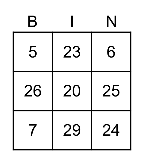 GRADE TWO BINGO BONANZA! Bingo Card