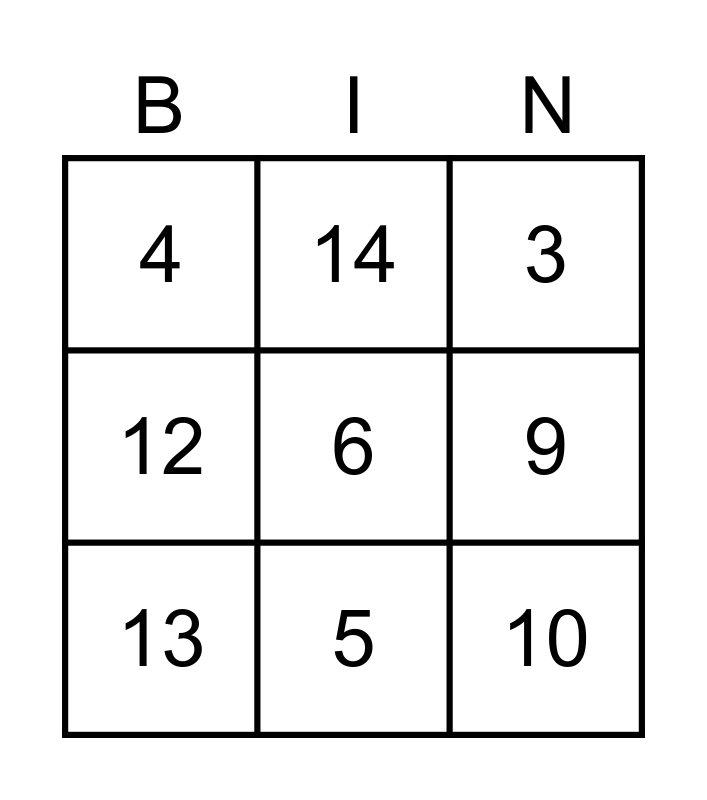 GRADE TWO BINGO BONANZA! Bingo Card