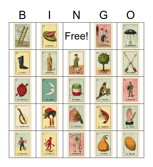 Loteria Bingo Card