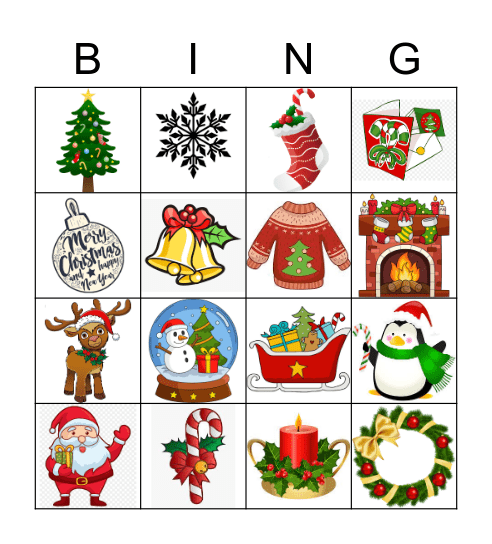CHRISTMAS Bingo Card