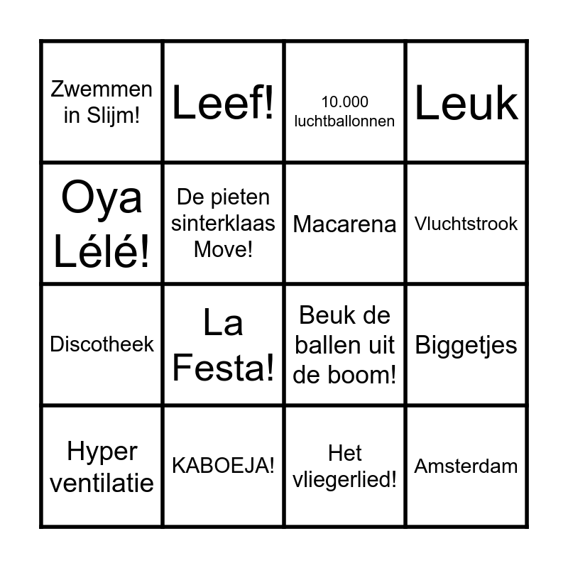 VIP BINGO!!! Bingo Card