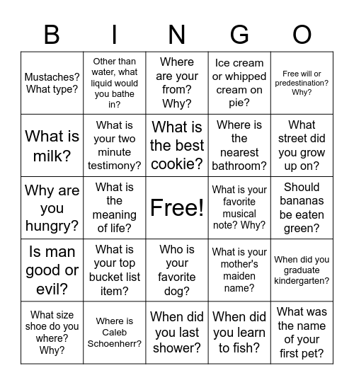 Untitled Bingo Card Untitled Bingo Card