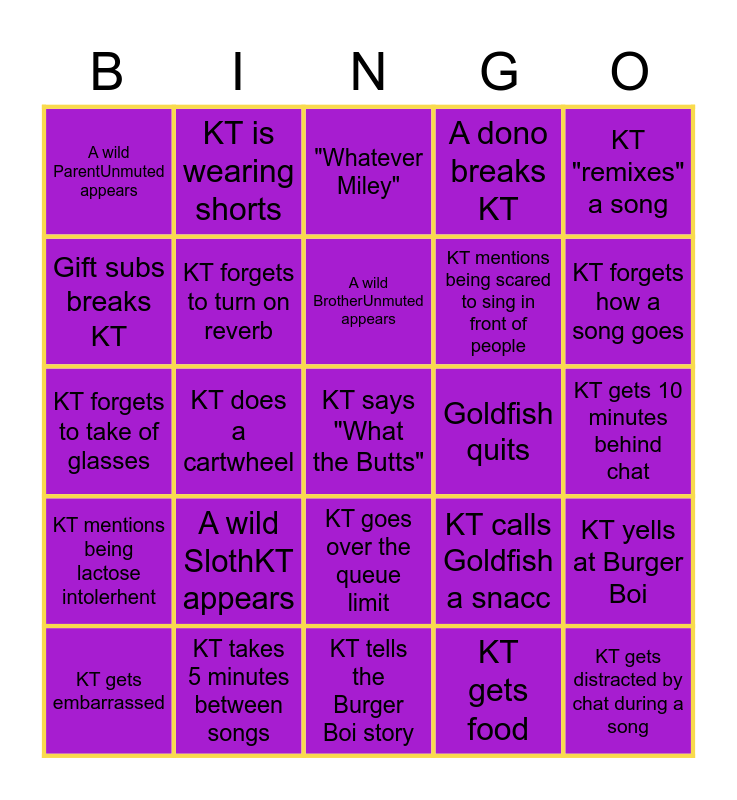 VoiceUnmuted Bingo Card