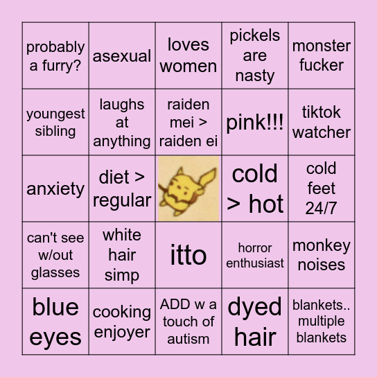 caits dumb bingo Card