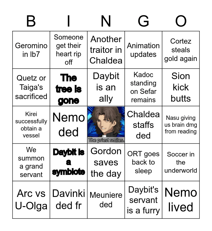 LB7 TM-Gen Bingo Card